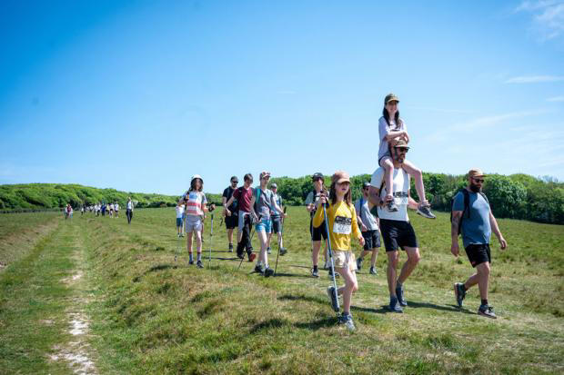 Huge turnout for Walk the Wight as total raised so far is announced