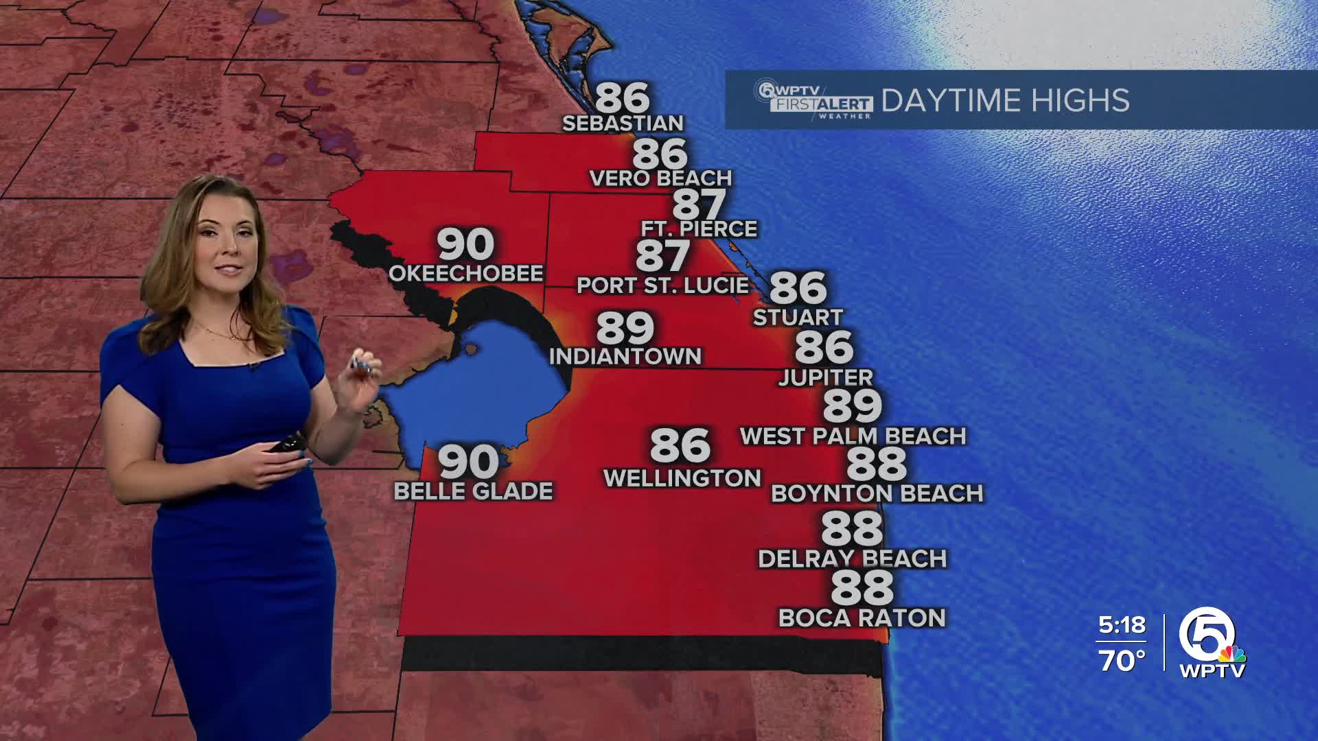 WPTV First Alert Weather forecast, morning of May 14, 2025
