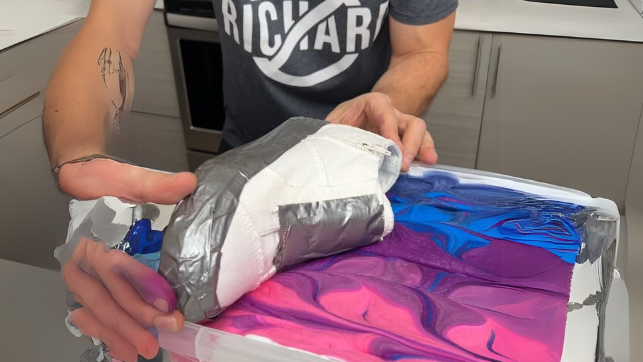 Genius Hack to Tie-Dye Shoes