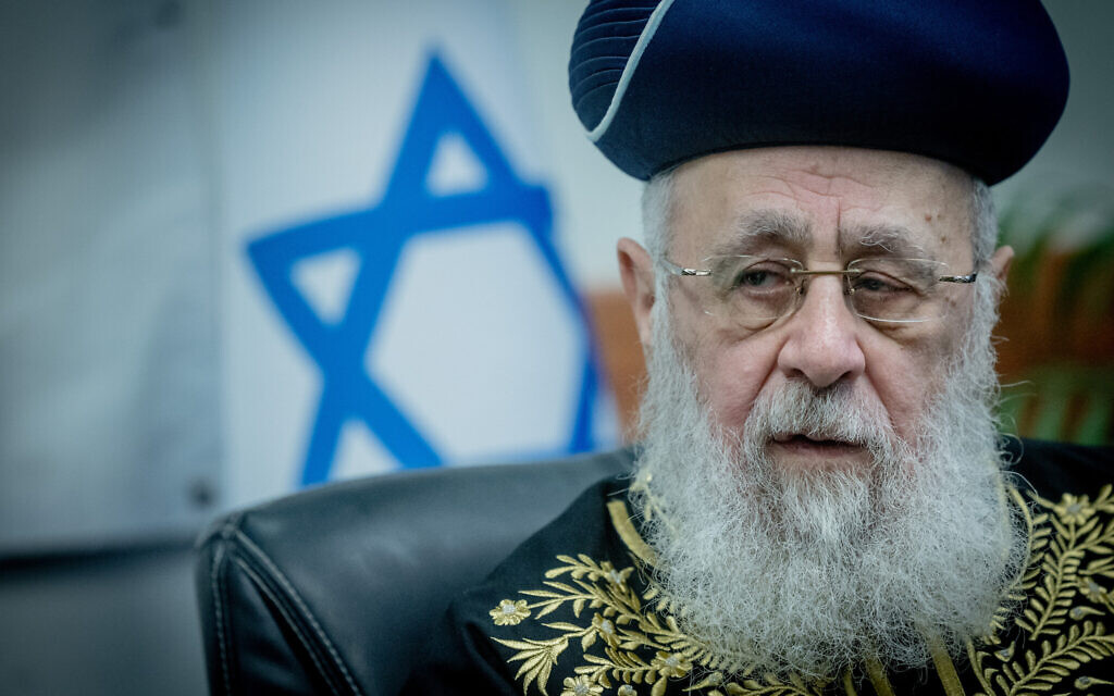 Ex-chief rabbi: If Haredi draft dodgers arrested, ultra-Orthodox will ...