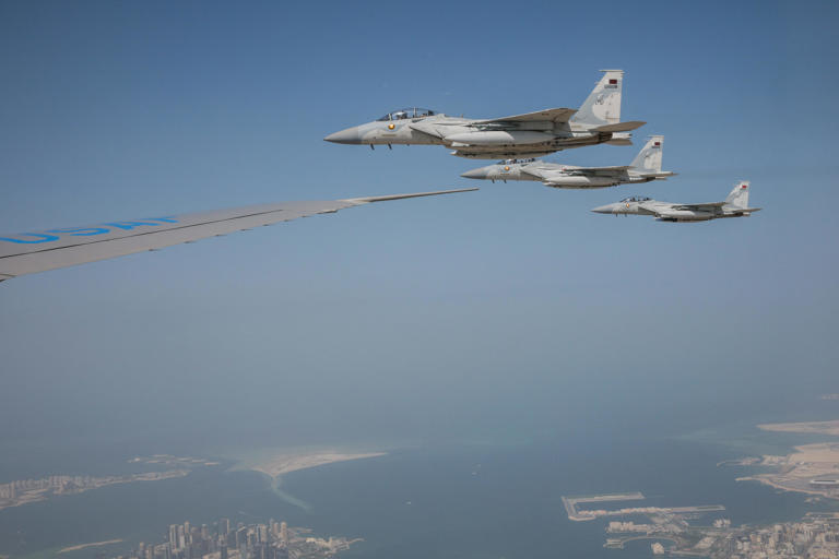 Fighter jets, chandeliers, a Cybertruck: See the pomp of Trump's Middle ...