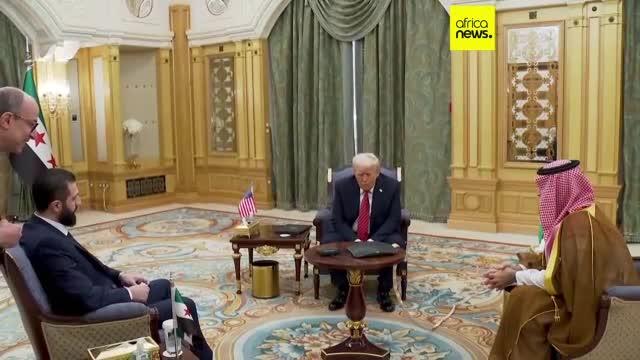 Trump in Qatar after meeting Syria's ruler in Saudi Arabia