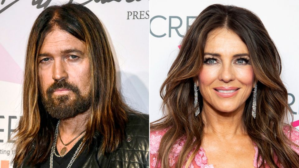 Elizabeth Hurley says she and Billy Ray Cyrus are ‘happy together’
