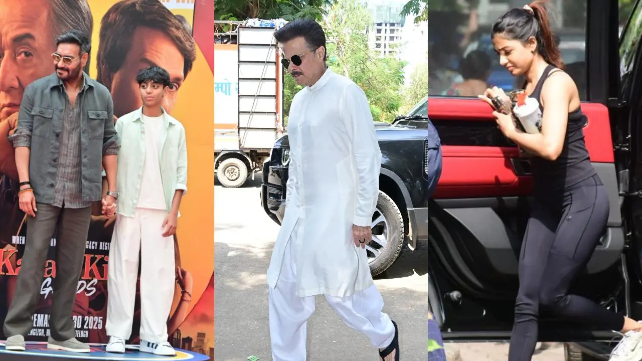 Spotted in the city Ajay Devgn with son Yug Devgan Anil Kapoor Samantha ...