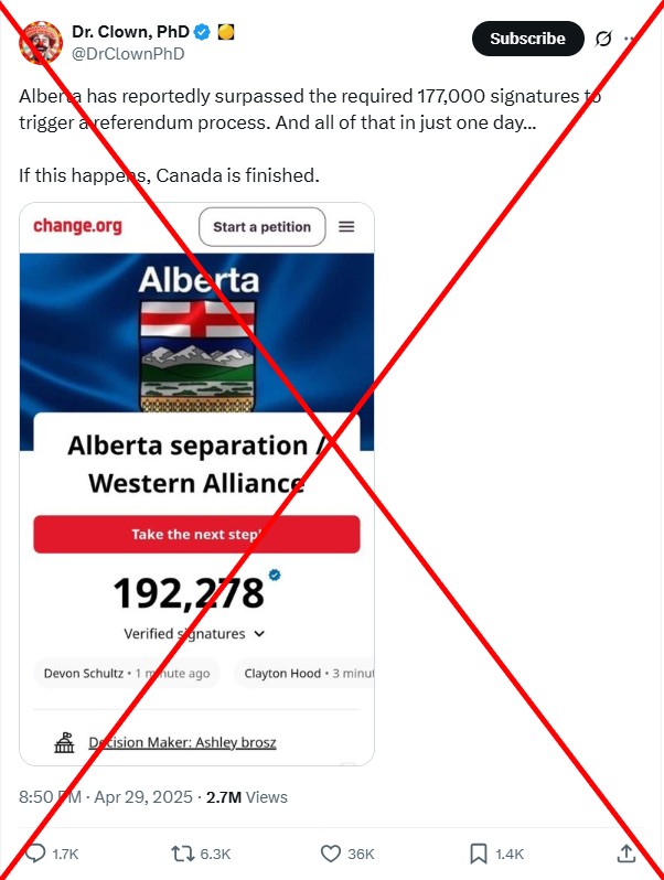Alberta independence referendum petition must register with election agency