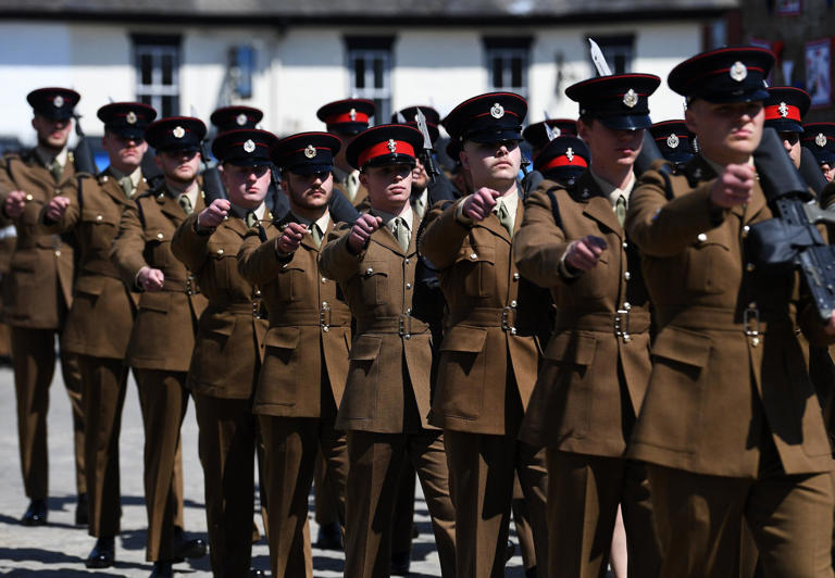 Ripon Mayor Parade: The Engineer Regiment parades through the town