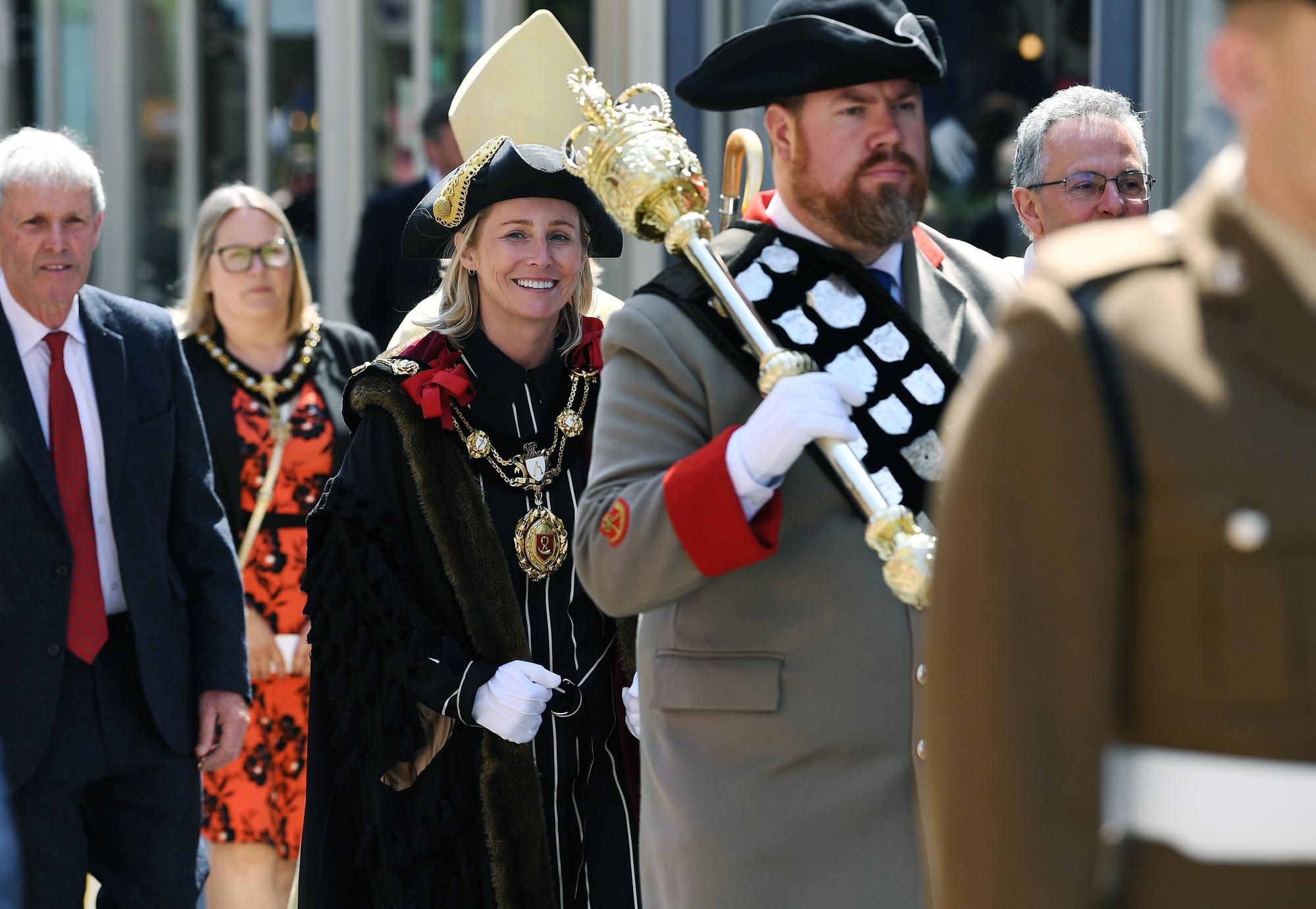 Ripon Mayor Parade: The Engineer Regiment parades through the town