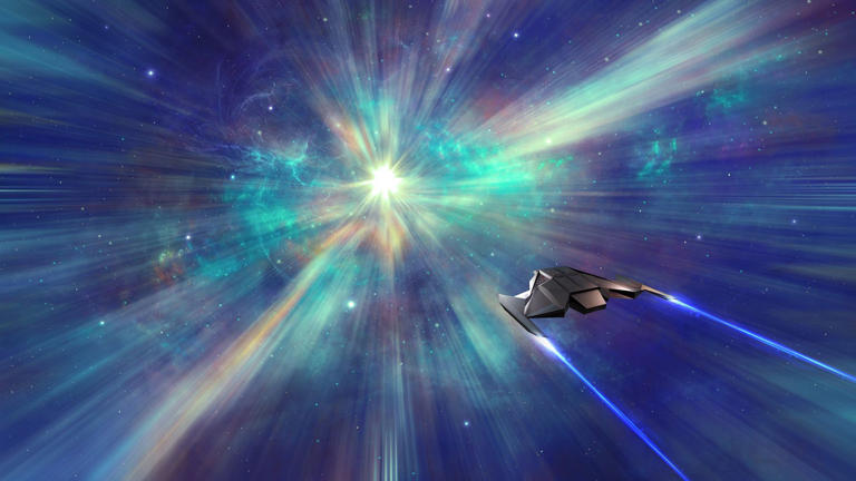 A spaceship moving near the speed of light would appear rotated ...