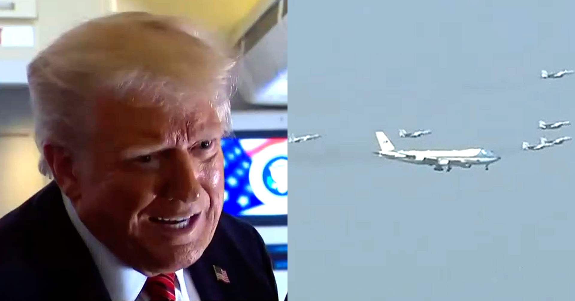 Trump Alarms Reporters on Air Force One by Telling Them ‘We Need’ 8 ...