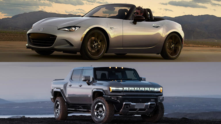 U.S. Mazda Miata And GMC Hummer EV Owners Drive Their Cars The Least