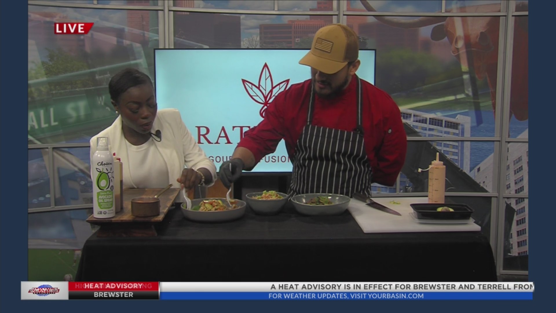 Chef Raul talking healthy food options