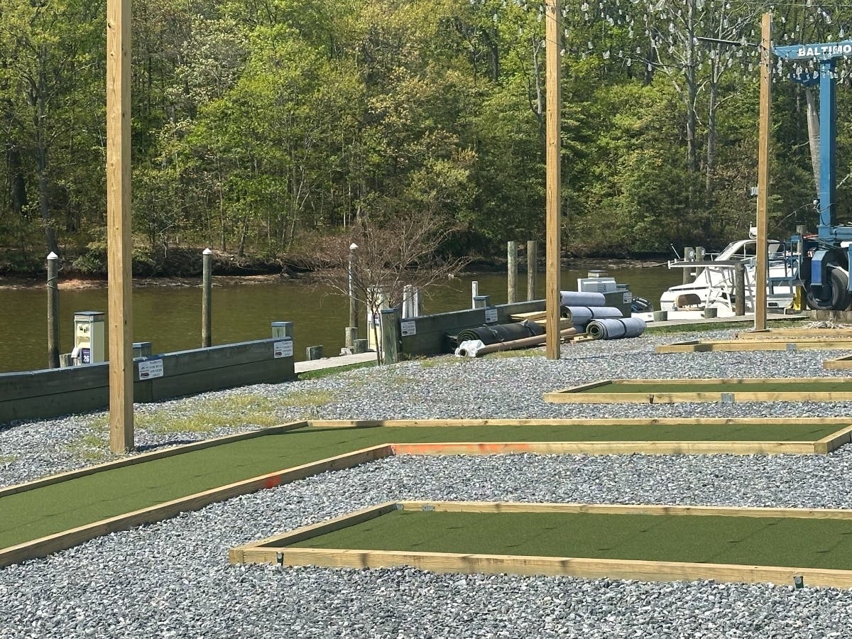 Charly's Waterfront Opening Mini Golf Course Overlooking Sue Creek