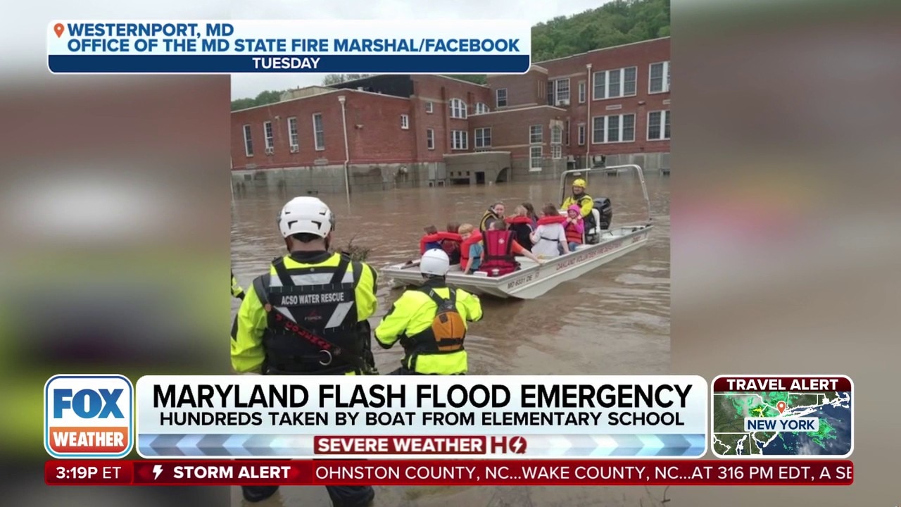 First responders rescue 150 children from flooded Maryland elementary ...