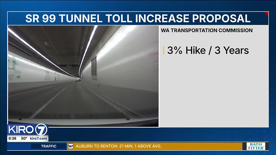 SR 99 tunnel tolls increasing starting July 1