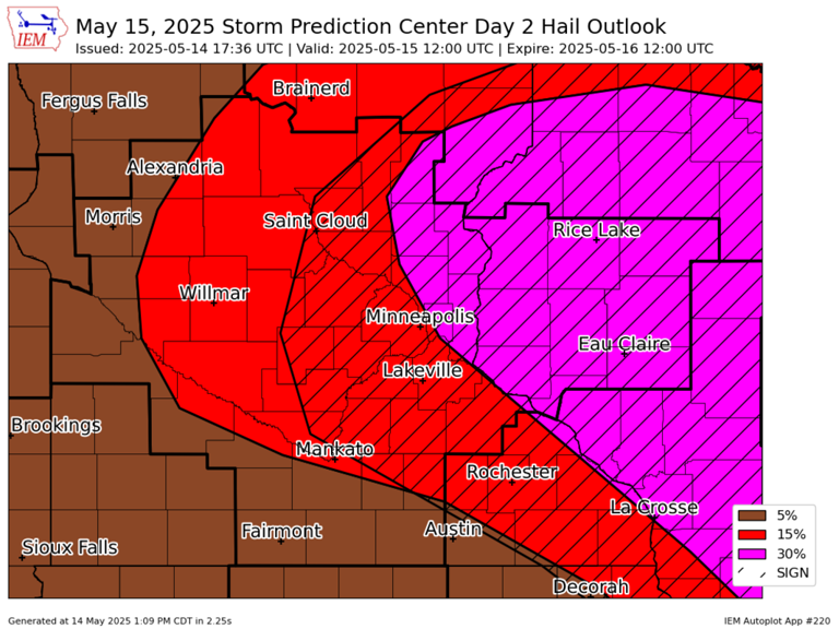 Baseball-sized hail, strong tornadoes possible in Minnesota, Wisconsin ...