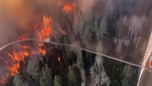 Aerial footage shows huge wildfire in Northern Minnesota