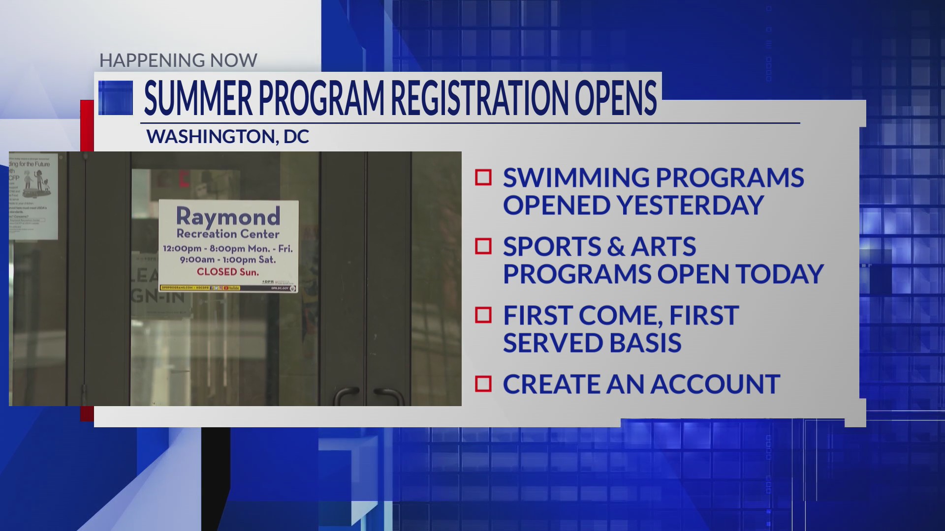 DC summer program registration opens