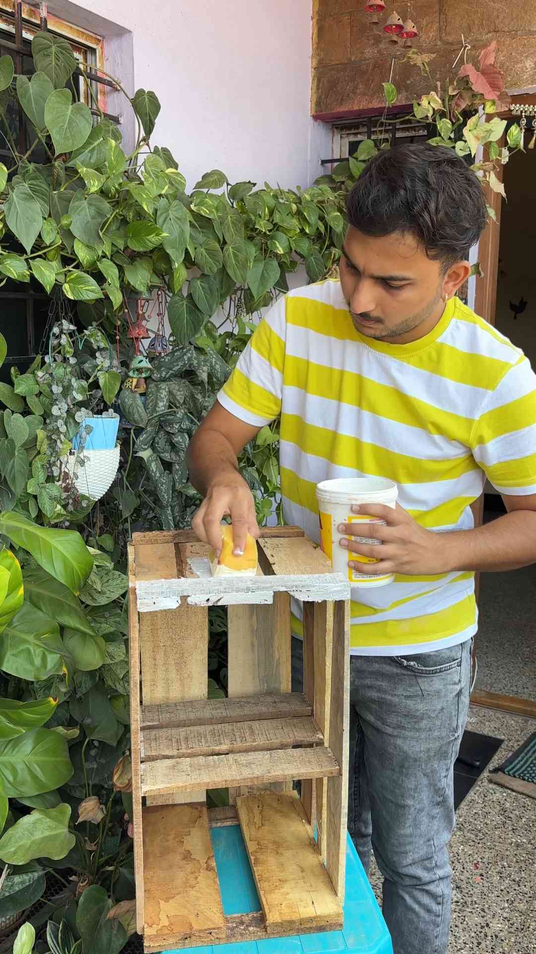 Creative Upcycling of Mango Crate into Planter Stand, Food Storage, and ...