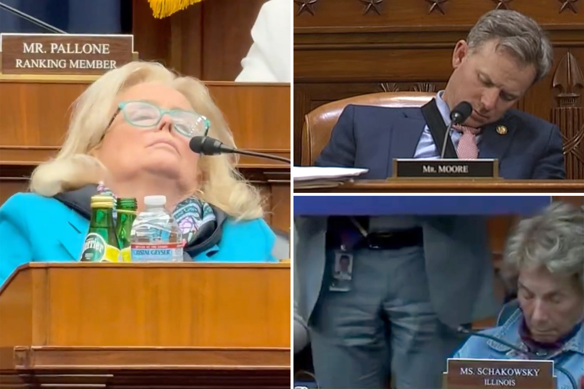 Reps. Blake Moore, Debbie Dingell, Jan Schakowsky doze off during ...