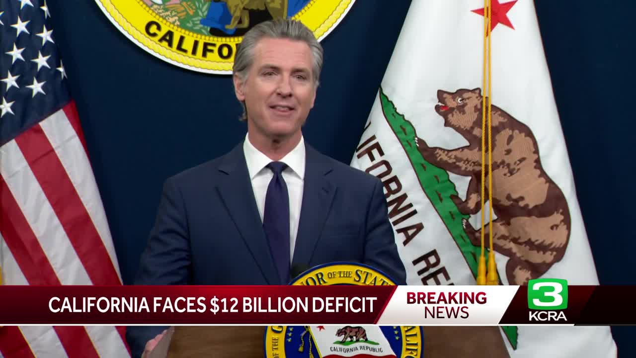 California Gov. Newsom announces $12 billion budget deficit