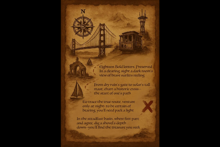 A map to a $10,000 treasure in San Francisco was shared online - it ...