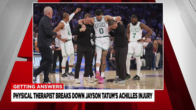 Tatum facing ‘long’ recovery after surgery to repair ruptured Achilles ...