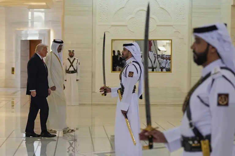 Qatar gives Trump red Cybertruck motorcade en route to Doha