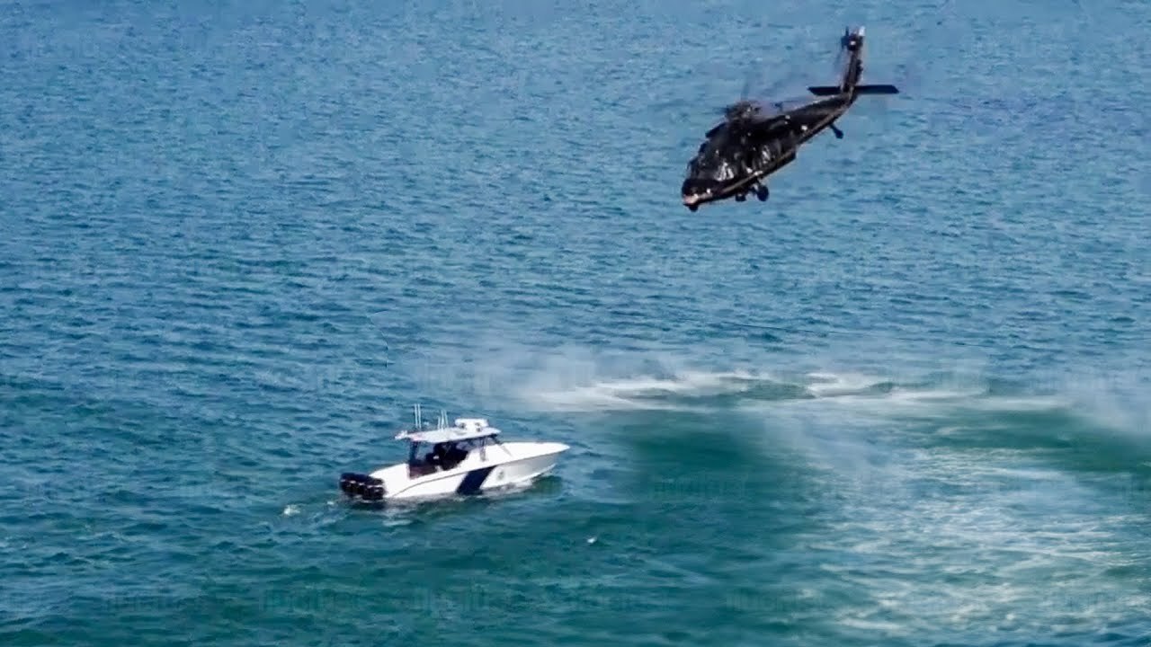 How US Helicopter Pilots Chase & Catch Illegal Boats During Coastal Patrols