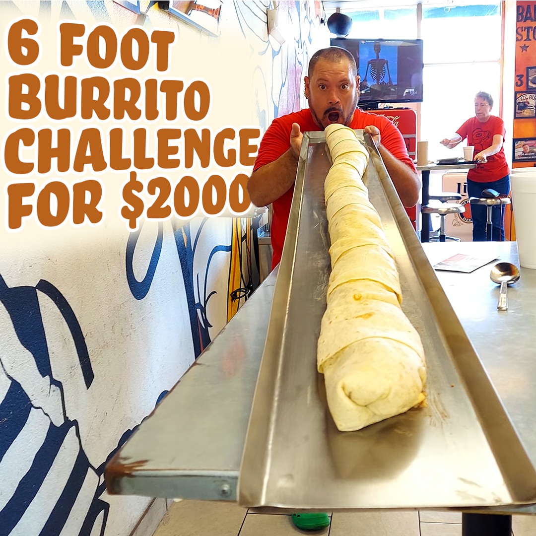 Bob and I Took on the 6 Foot Burrito for $2000! 🌯