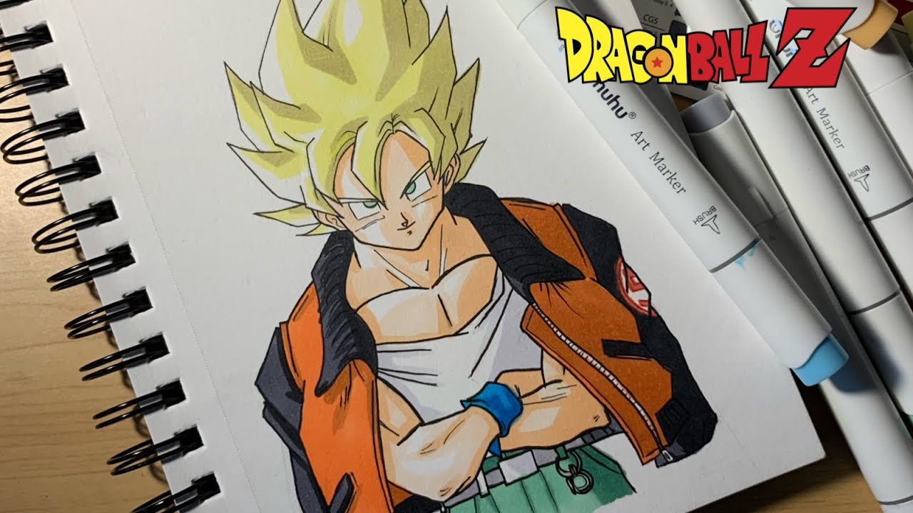 Drawing Super Saiyan Goku! Dragon Ball Z
