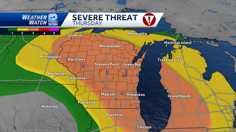 Severe storms, including tornadoes, possible Thursday in southeast Wisconsin