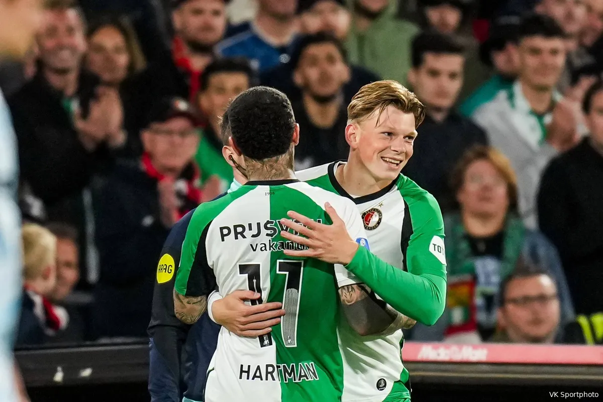 Feyenoord-debutant Plug: "Dit smaakt naar meer, echt prachtig moment"