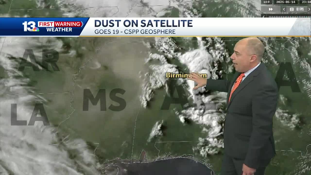Mud fell on Alabama: Texas dust mixed with Alabama showers, more storms in our weekend forecast