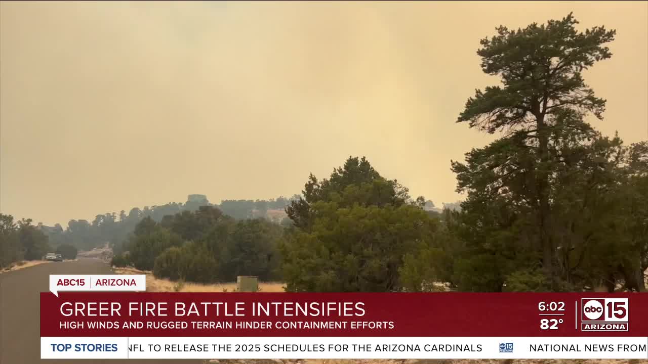 Greer Fire battle intensifies as it grows to more than 7,000 acres