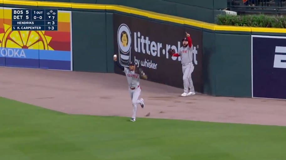 Red Sox Outfielders Teamed Up to Rob a Home Run in Potential Catch of ...