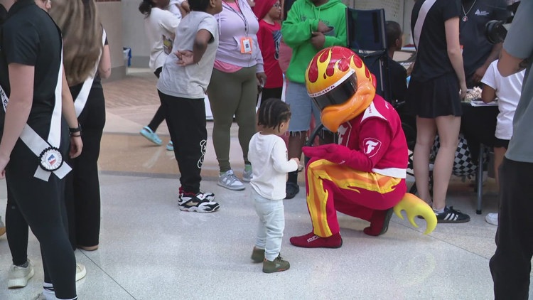 IndyCar drivers visit kids, families at Riley Hospital for Children