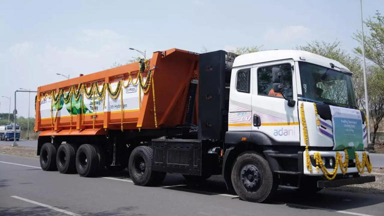 Adani flags off India's first Hydrogen-run truck: 40-tonne capacity ...