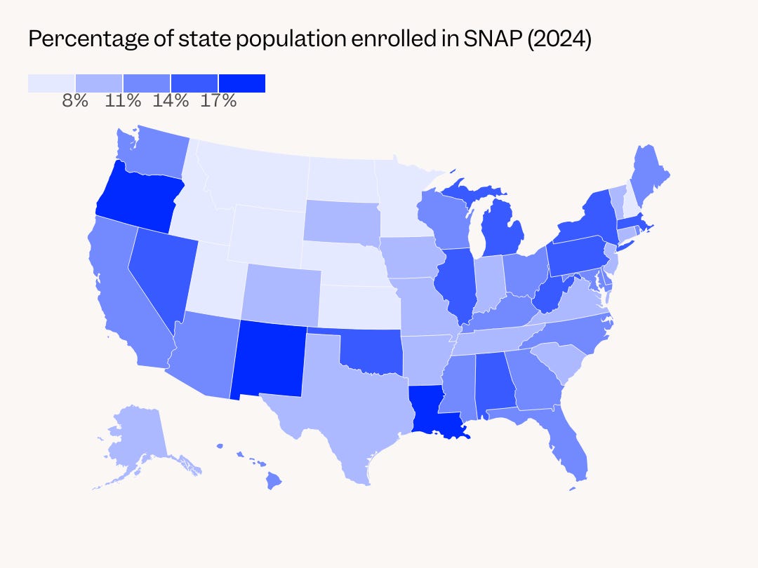 Republicans are looking to scale back food stamps. One map shows how ...