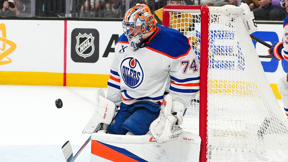 Oilers’ Stuart Skinner steps up in bonkers fashion to beat Golden Knights