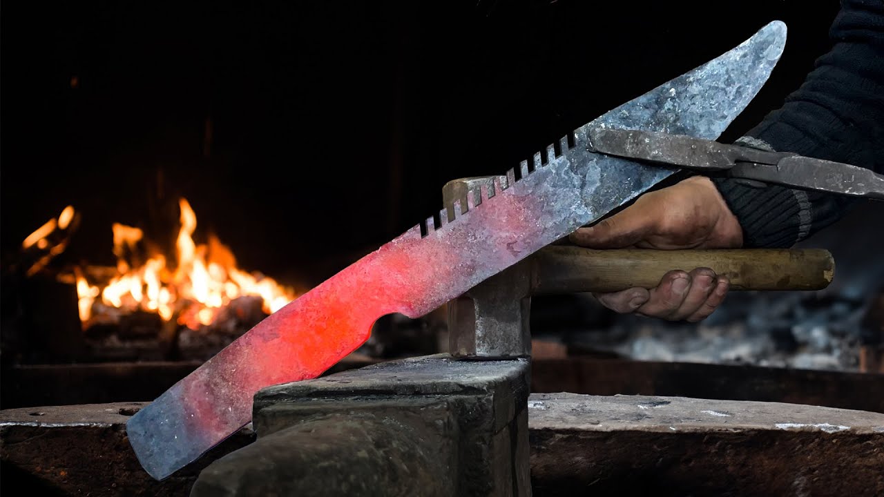 Forging a Knife from Raw, Unprepared Metal – Full Transformation!