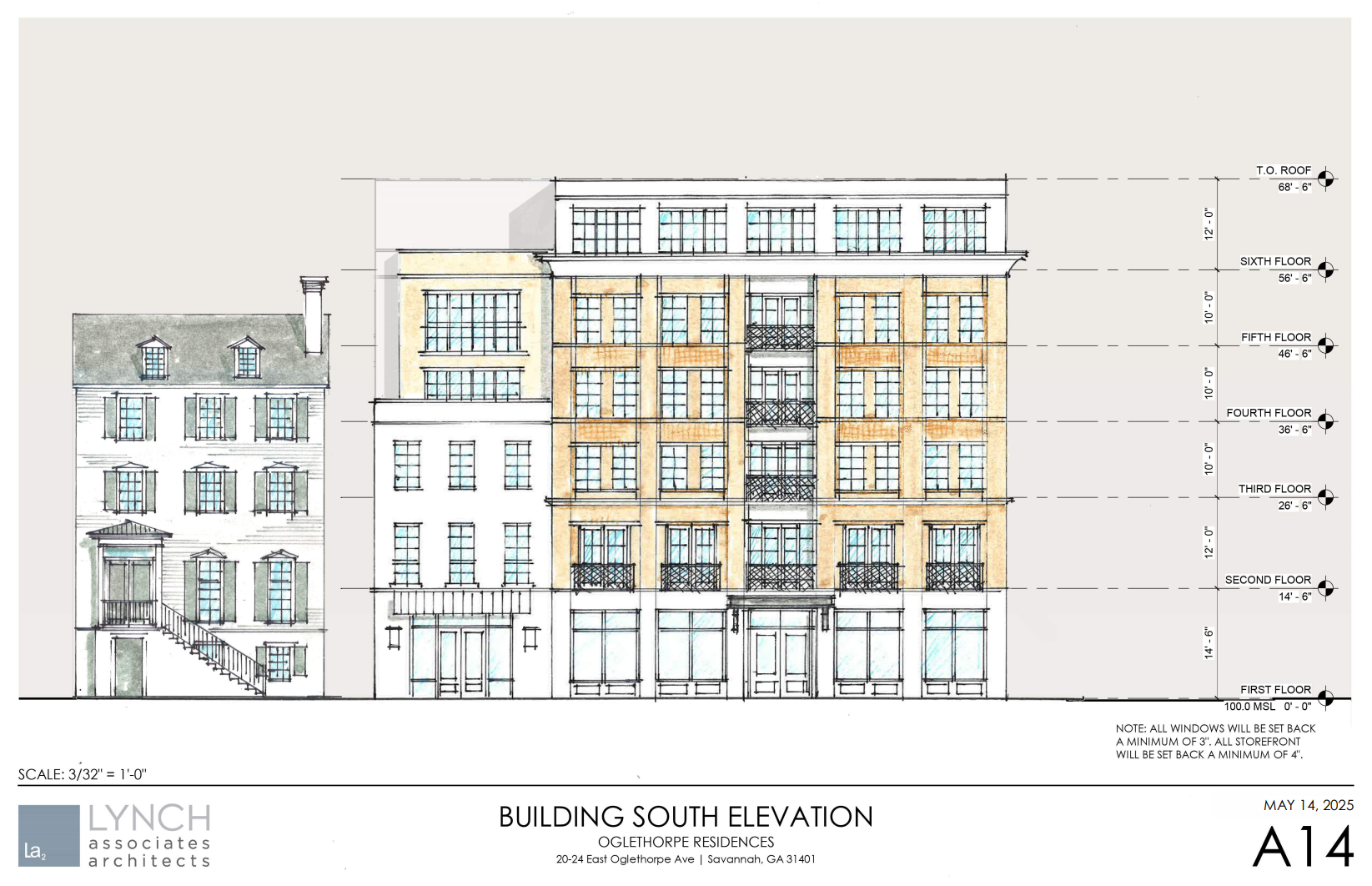 Proposed six-story, mixed-use building on East Oglethorpe Avenue ...