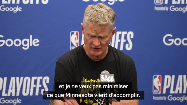 Warriors - Kerr : "Je ne veux pas minimiser ce que Minnesota vient d ...