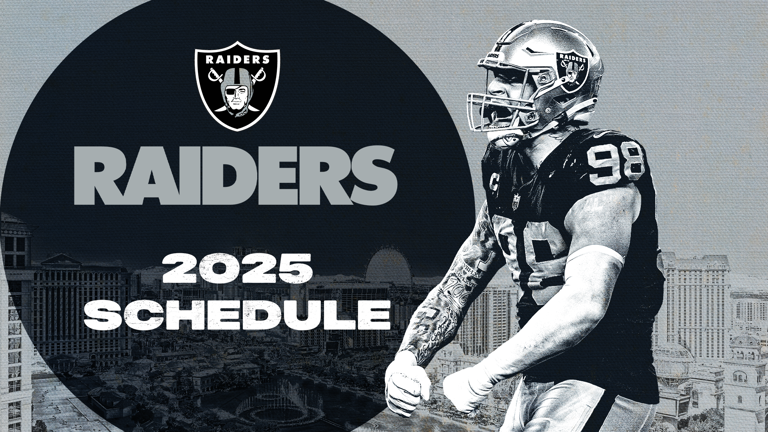 Las Vegas Raiders 2025 schedule: Dates, times, TV channels for every game