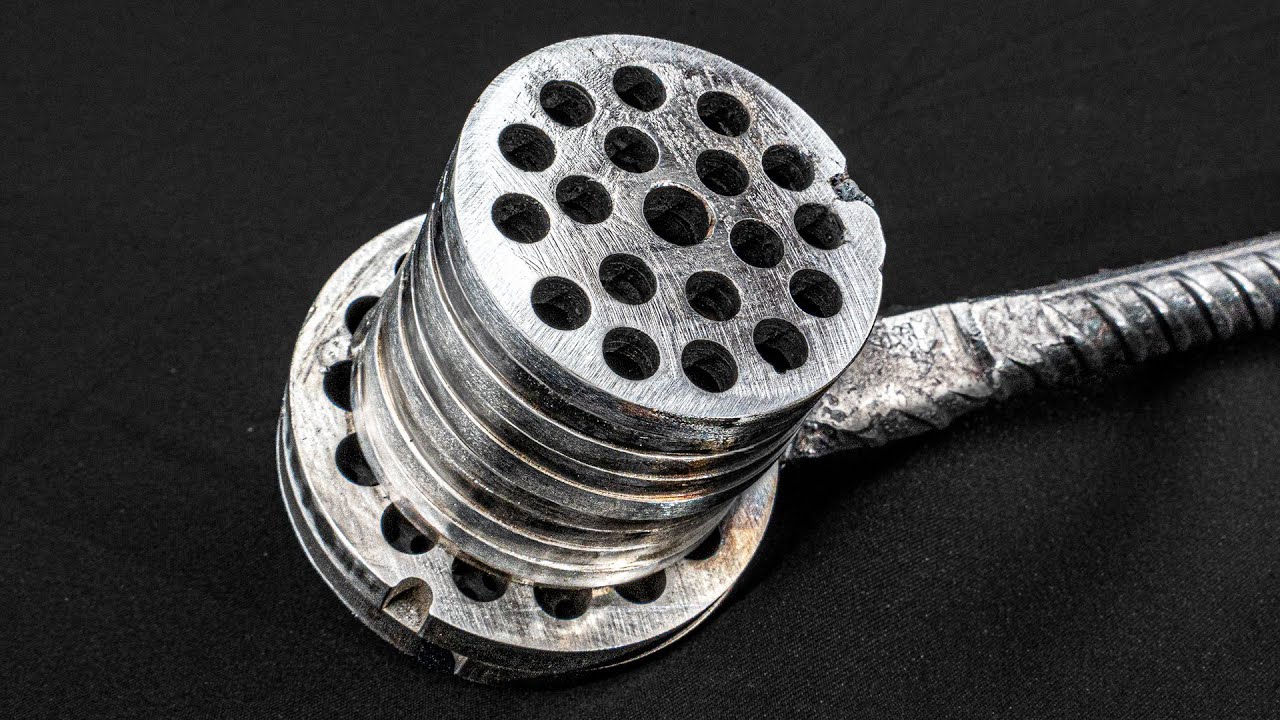 Turning Meat Grinder Parts into a Stunning Damascus Knife