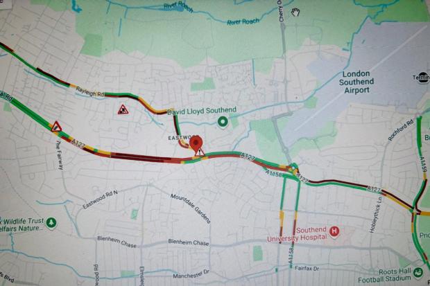 Serious crash causes severe delays on A127 near Kent Elms Corner in ...