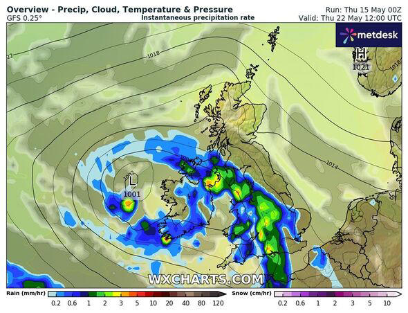 UK weather maps show Wales and half of England ‘disappear' under 320 ...