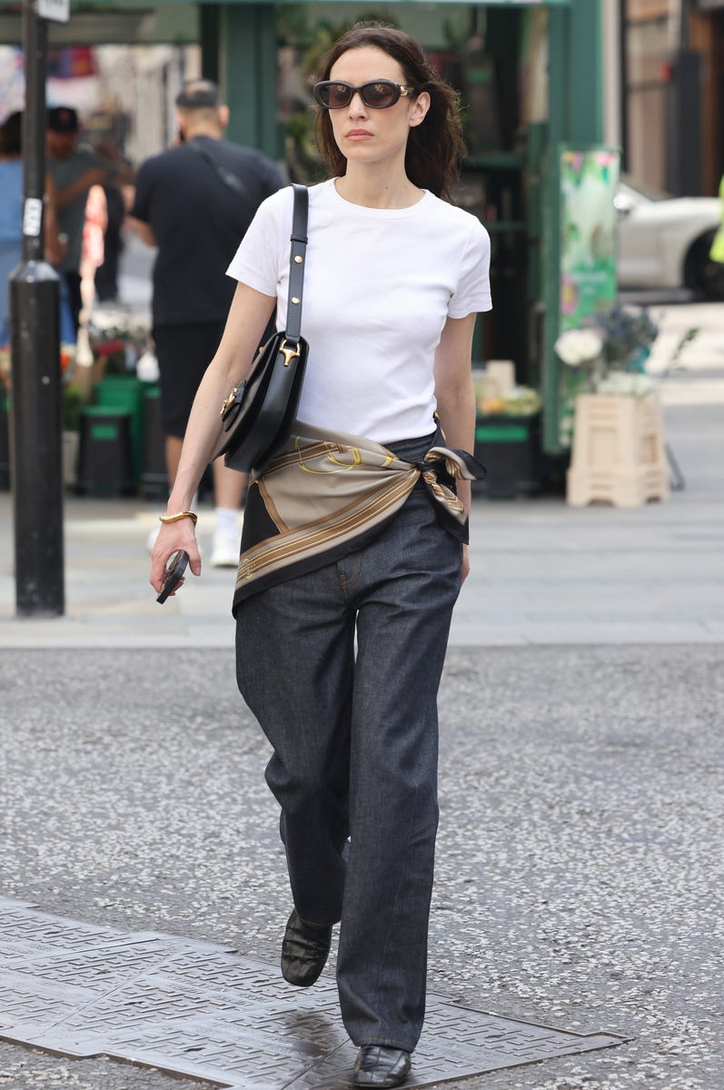Alexa Chung's scarf belt is our new favourite styling hack – here's how ...