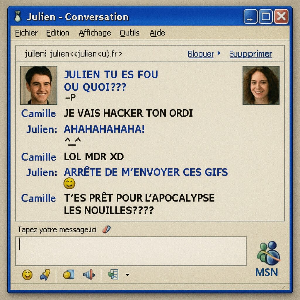 On a demandé à ChatGPT d’imaginer nos conversations MSN des années 2000
