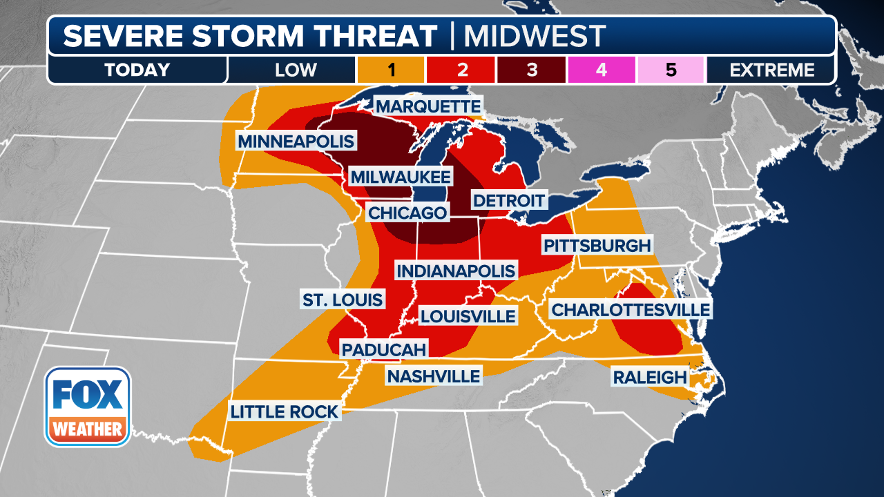 Daily Weather Update from FOX Weather: Midwest faces tornado threat as ...