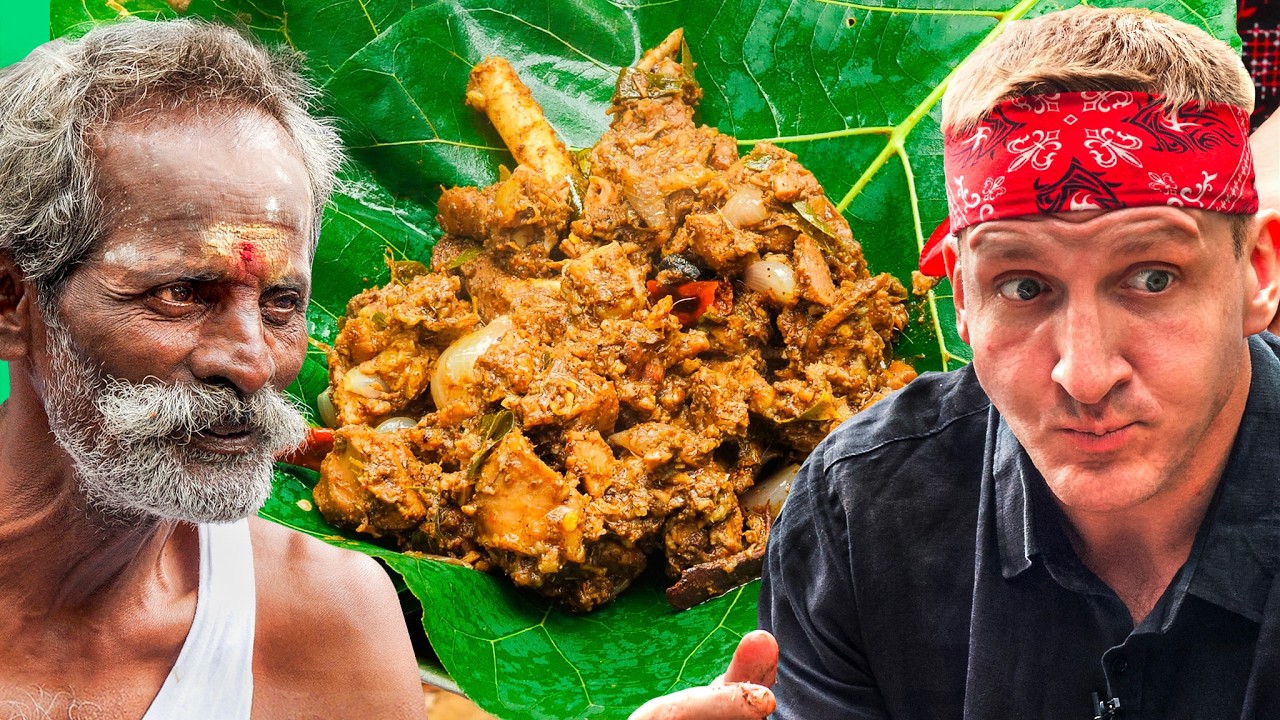 Massive Indian mutton chukka cooked in a village kitchen